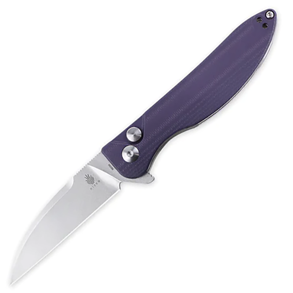 Kizer Swaggs Swayback Button Lock Purple G-10 - MonthlyKnifeClub